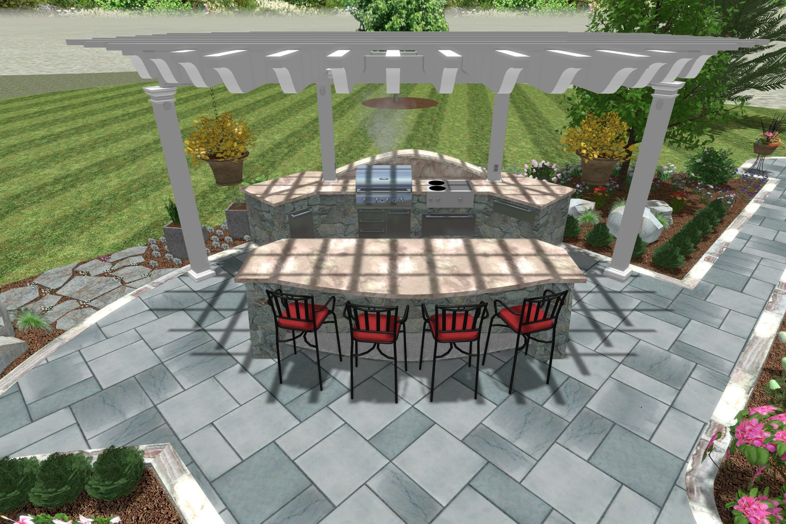 Five Benefits of an Outdoor Kitchen in Wisconsin - Landmark Landscapes, Inc